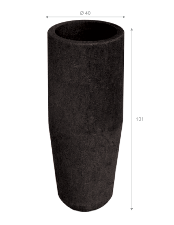 KG 106 - Crucible for vertical centrifugal casting machine - Graficarbo