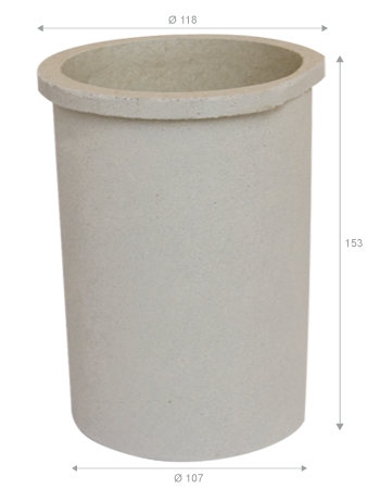 ARG105 8 Kg F5 - Static induction casting machine crucible - Graficarbo