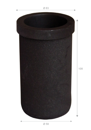 ARG101 2kg SAED - Static induction casting machine crucible - Graficarbo